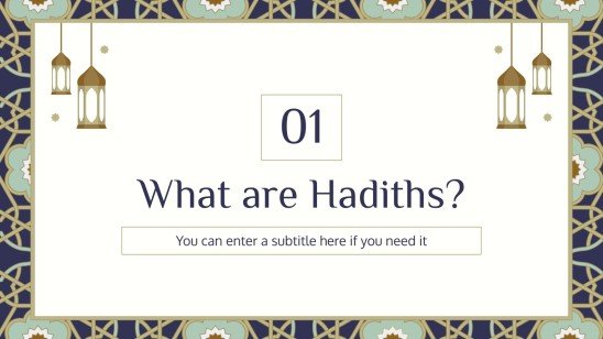 Présentation Hadith