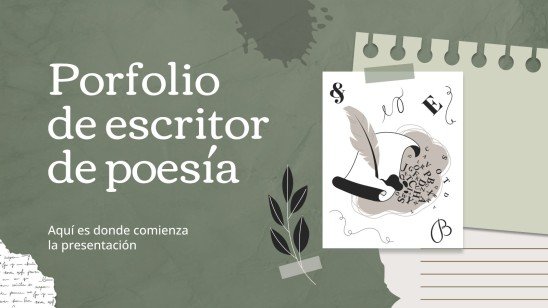Plantillas gratis para Google Slides y PPT sobre poesía