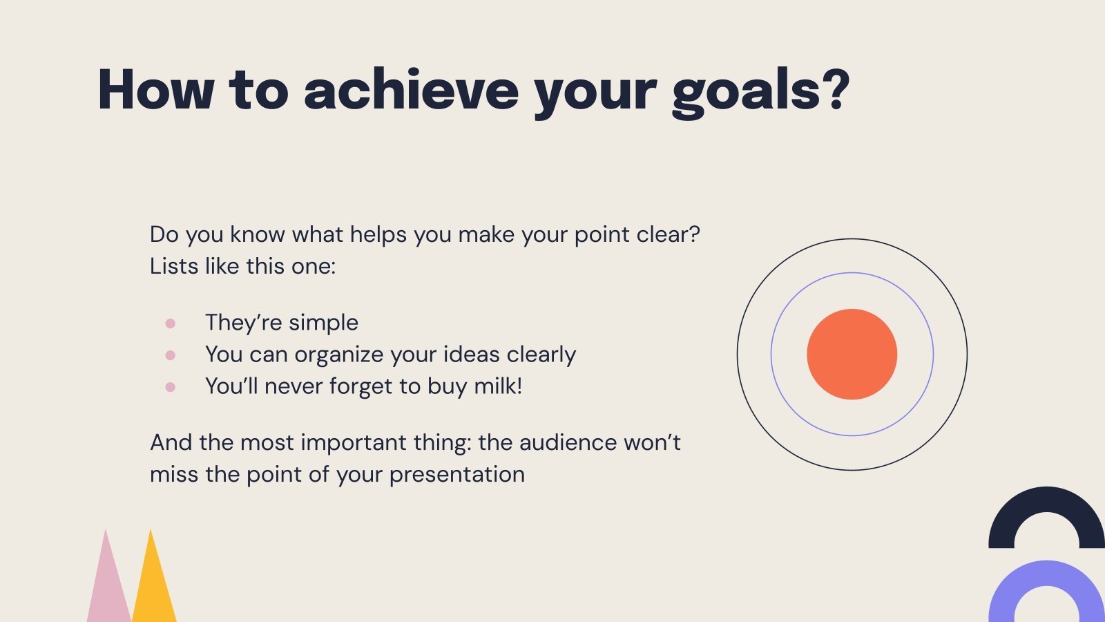 University Goals Presentation