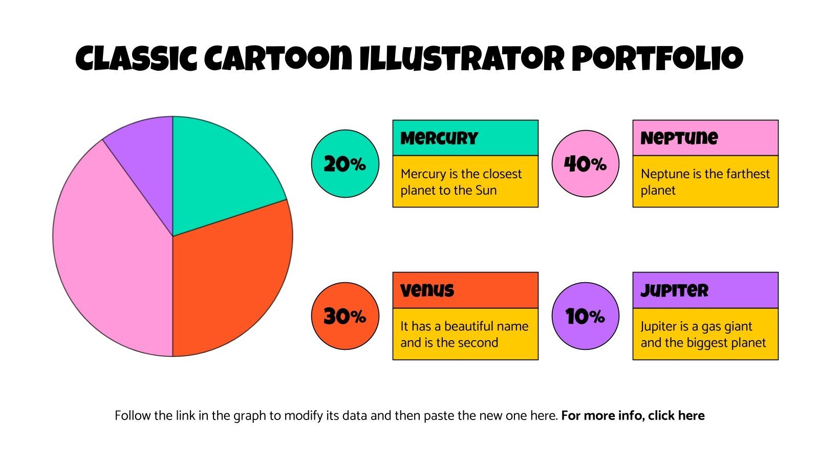 Classic Cartoon Illustrator Portfolio Infographics