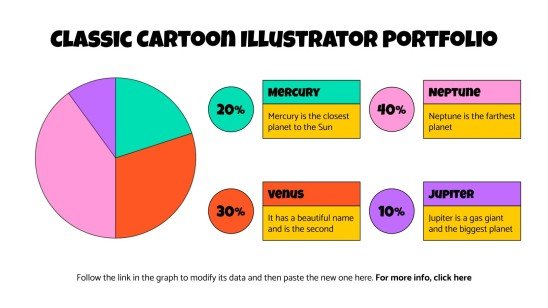 Classic Cartoon Illustrator Portfolio Infographics