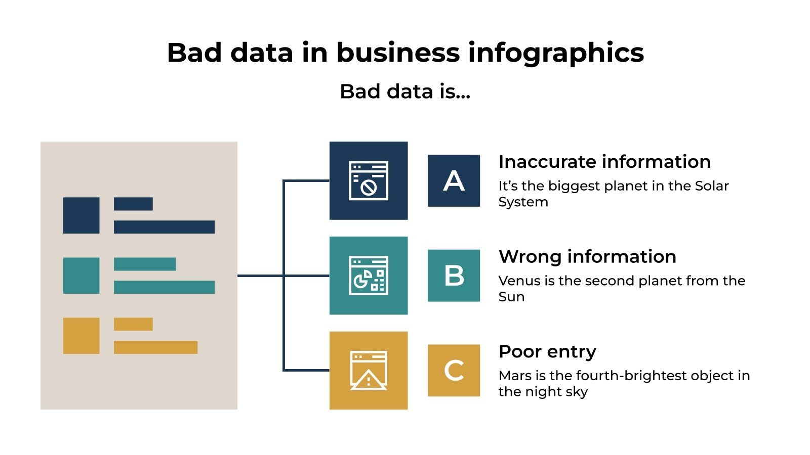 Bad Data in Business Infographics Template
