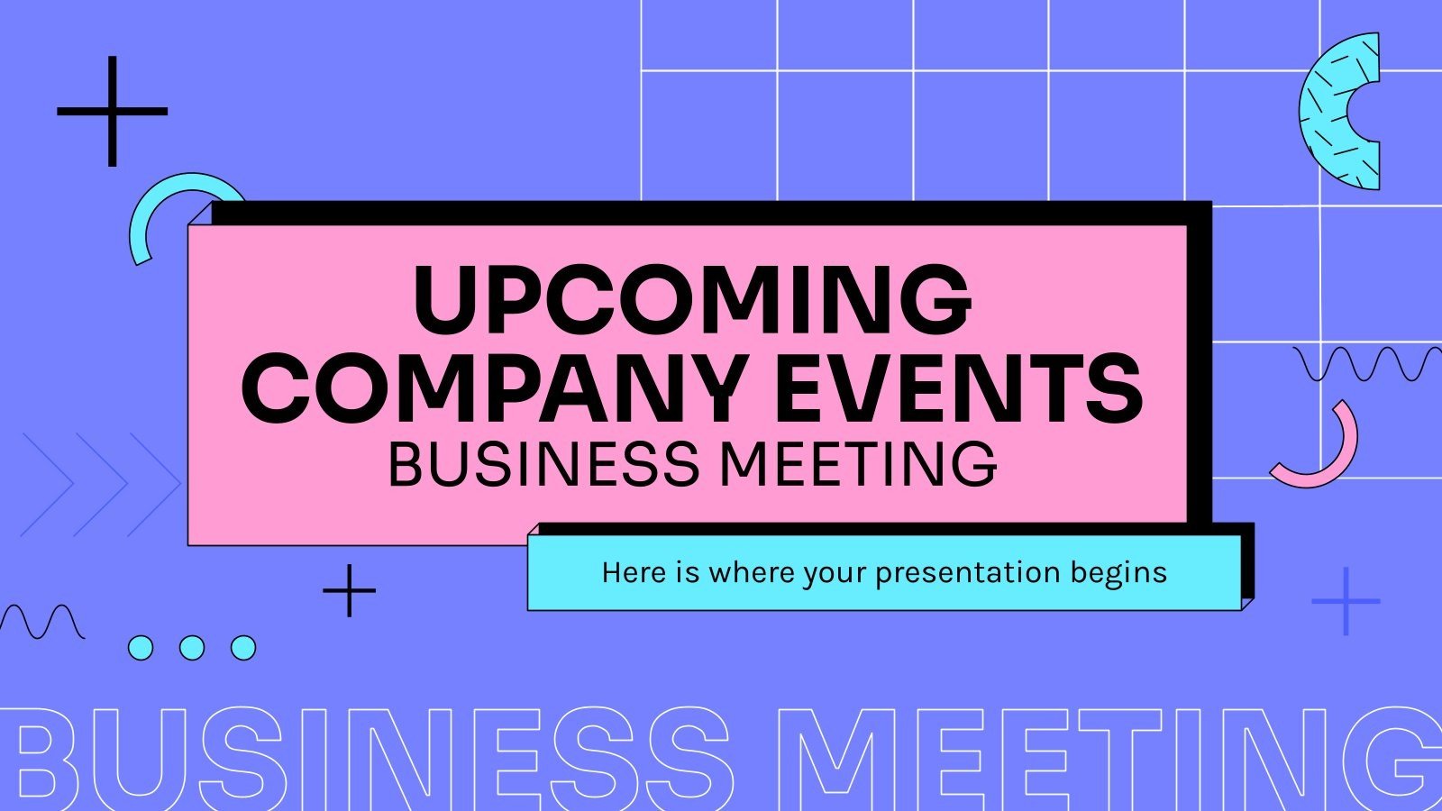 Upcoming Company Events Business Meeting Presentation