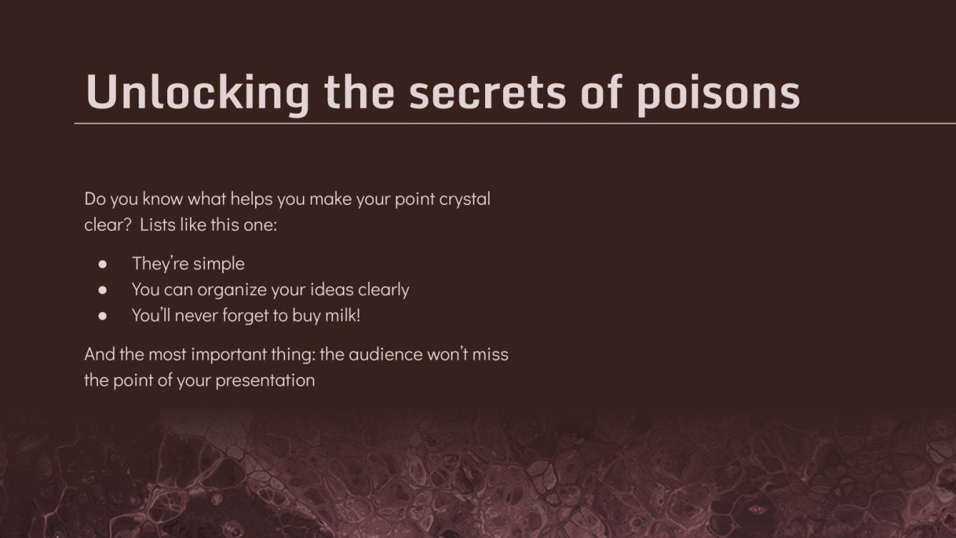 Toxicology Master's Degree Presentation