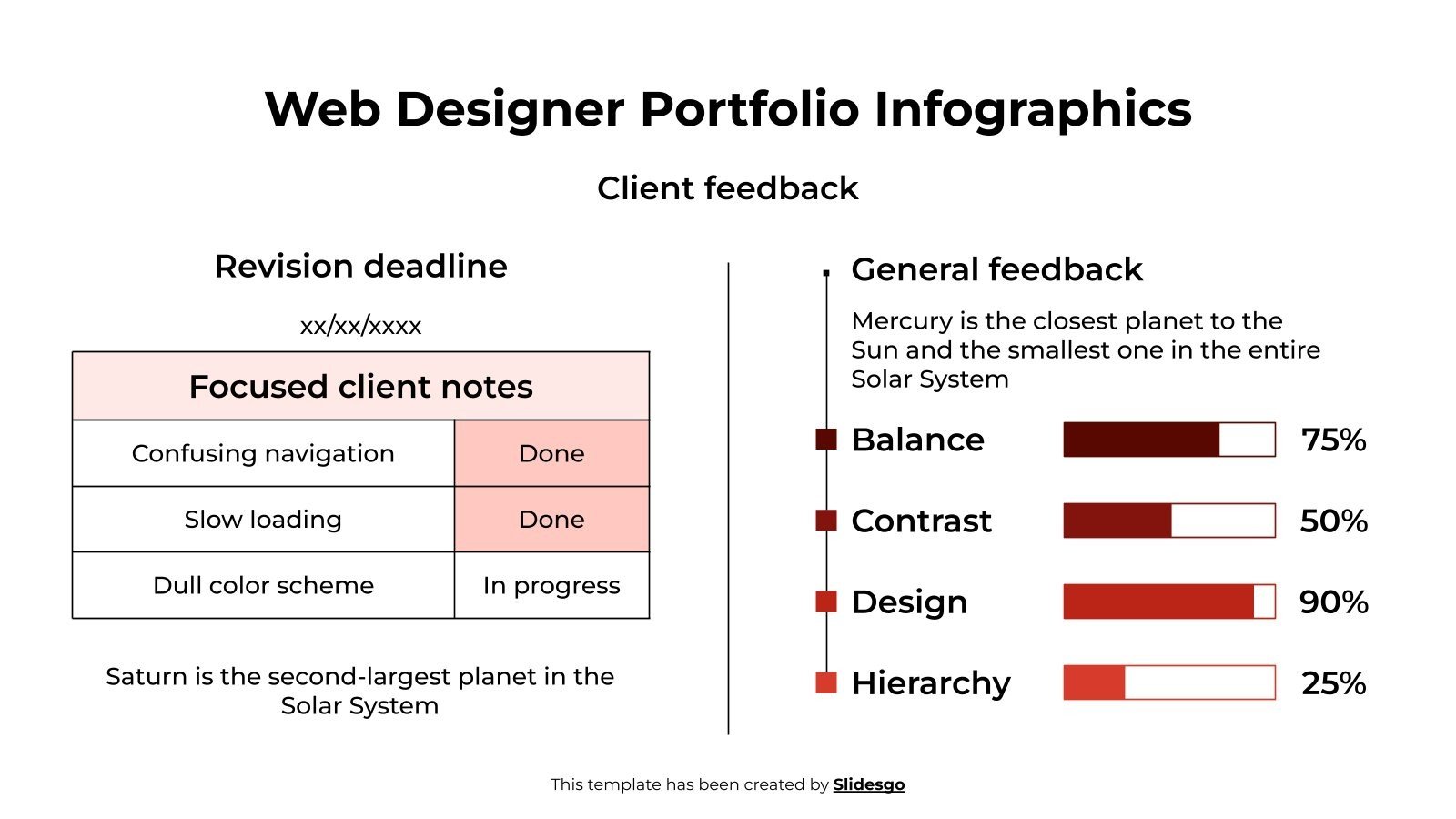 Web Designer Portfolio Infographics Presentation