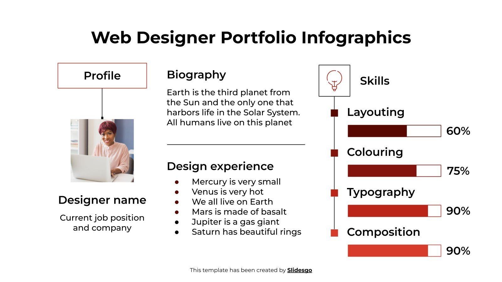 Web Designer Portfolio Infographics Presentation