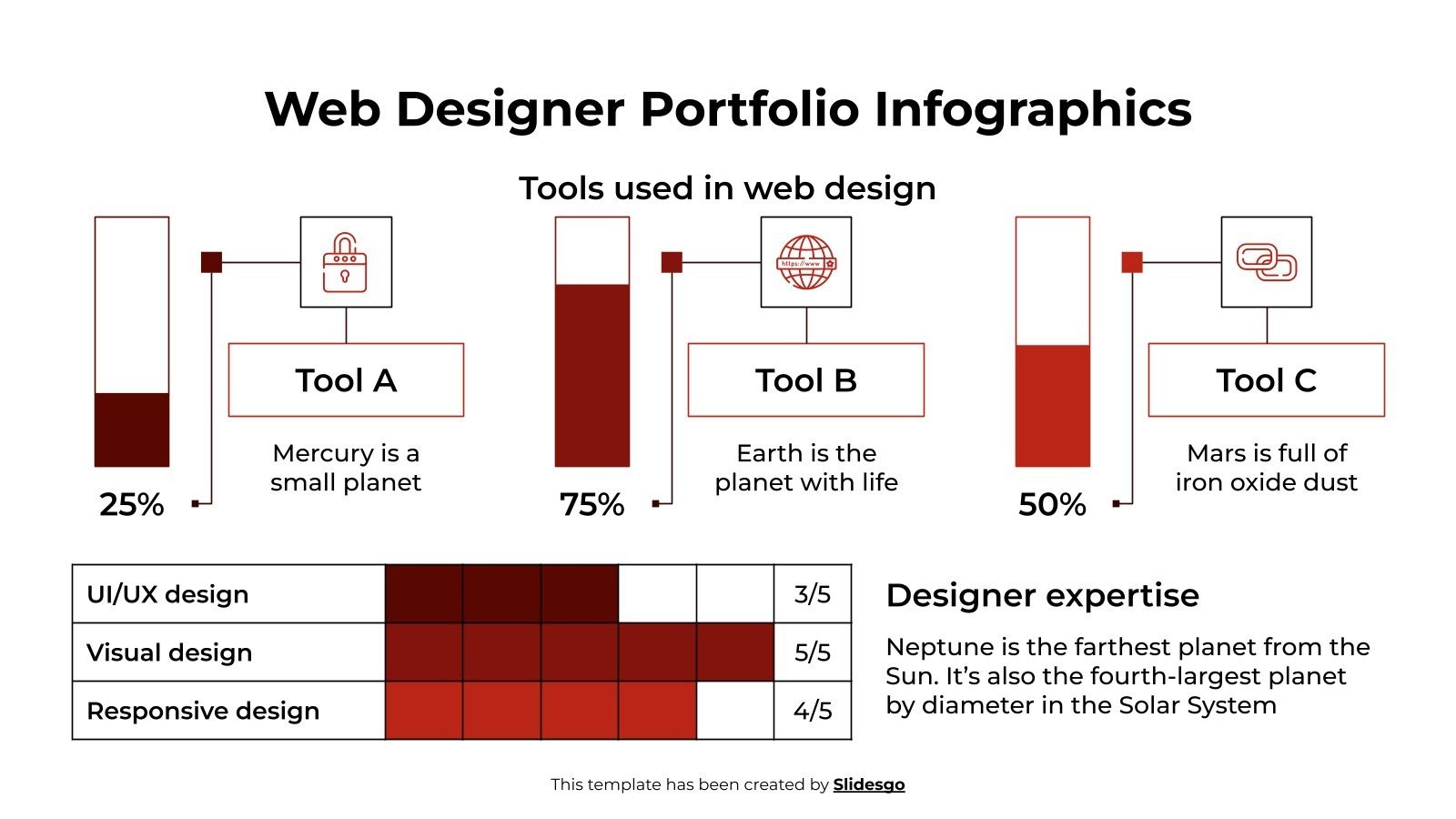 Web Designer Portfolio Infographics Presentation