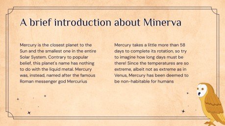 Ancient Roman Goddess: Minerva Presentation