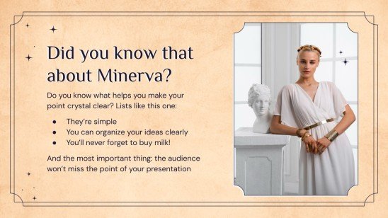 Ancient Roman Goddess: Minerva Presentation