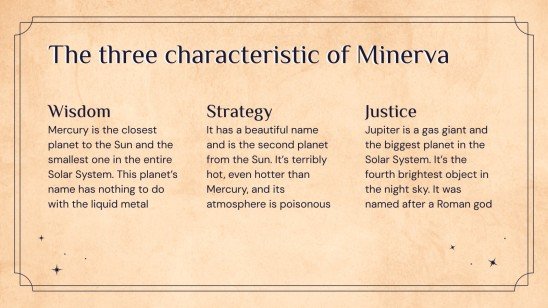 Ancient Roman Goddess: Minerva Presentation