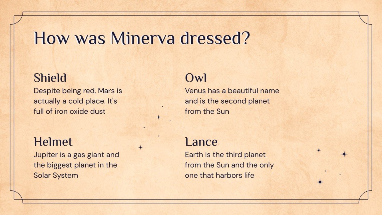Ancient Roman Goddess: Minerva Presentation