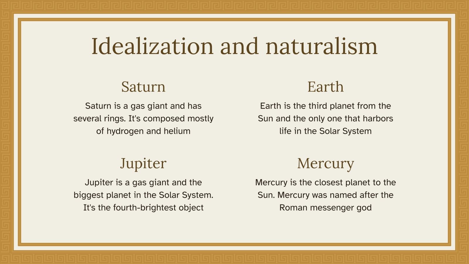 Présentation Classicisme