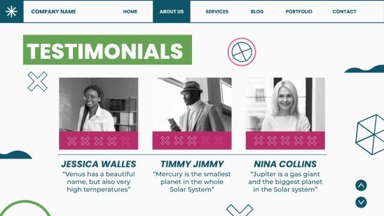 Geometric Style Website Design Presentation