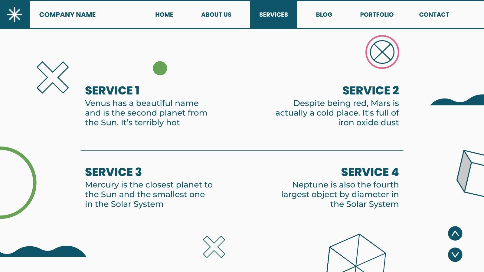 Geometric Style Website Design Presentation