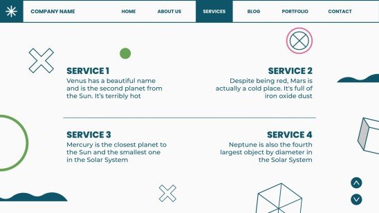 Geometric Style Website Design Presentation