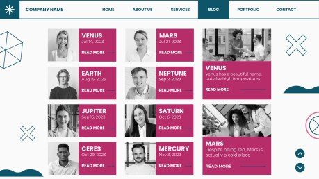 Geometric Style Website Design Presentation