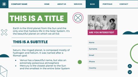 Geometric Style Website Design Presentation