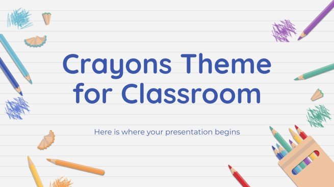 Crayons Theme for Classroom Presentation