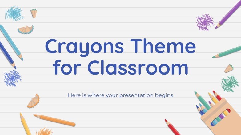 Crayons Theme for Classroom Presentation