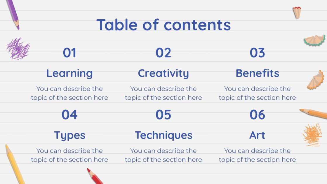 Crayons Theme for Classroom Presentation