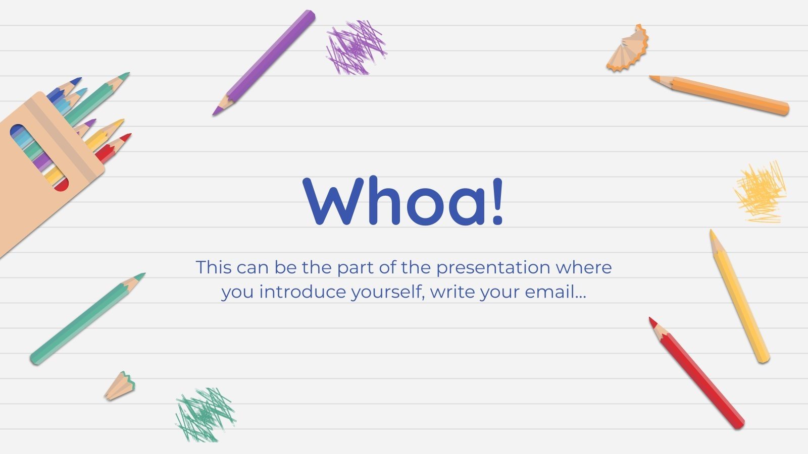 Crayons Theme for Classroom Presentation