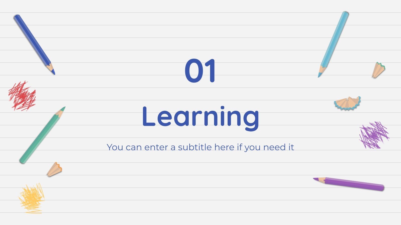 Crayons Theme for Classroom Presentation