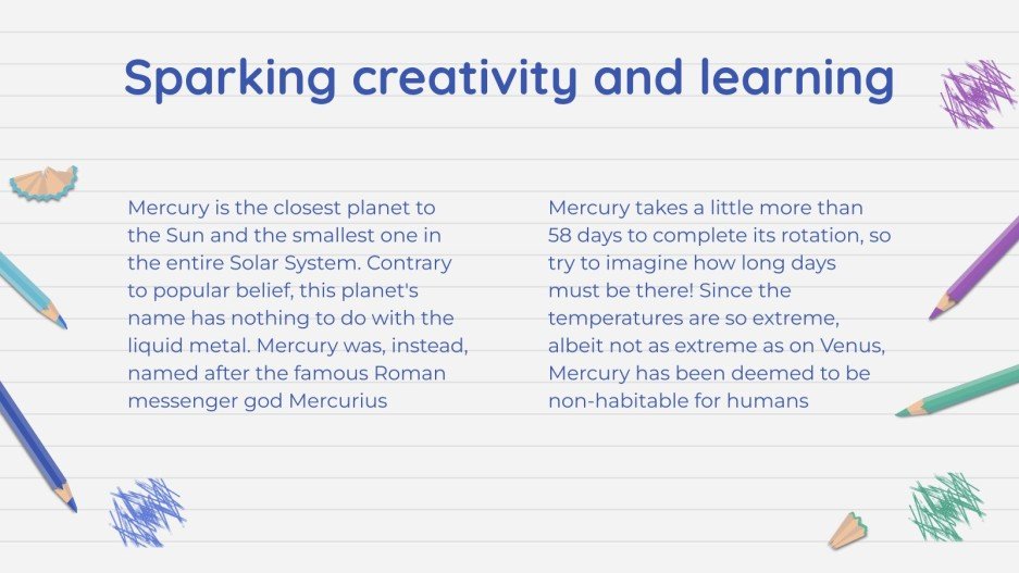 Crayons Theme for Classroom Presentation