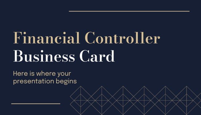 Financial Controller Business Card Presentation