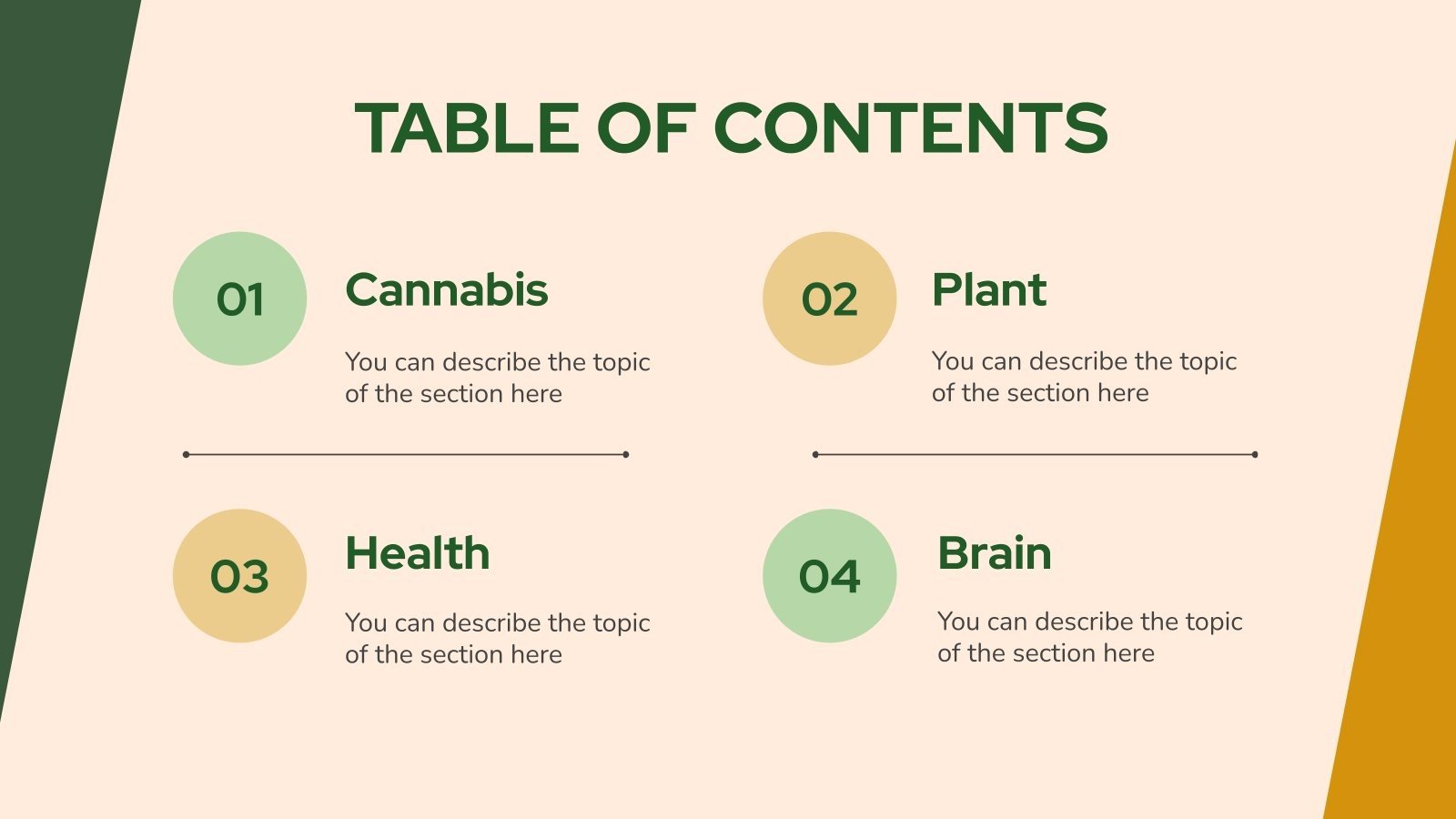 Presentación Minitema de marihuana medicinal para la salud