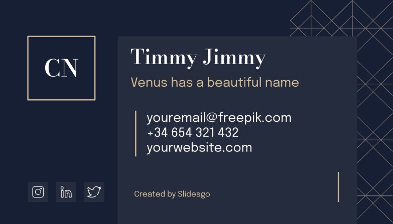 Financial Controller Business Card Presentation