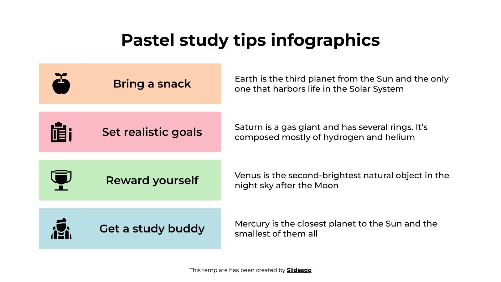 Pastel Study Tips Infographics | Google Slides