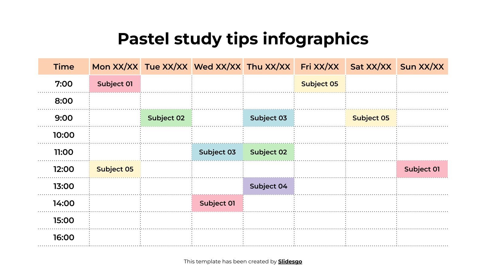 Pastel Study Tips Infographics | Google Slides