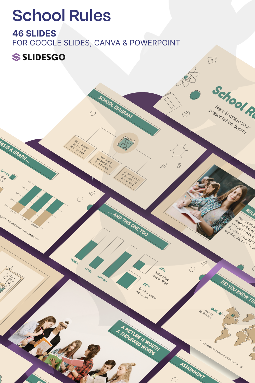 School Rules Google Slides theme and PowerPoint template