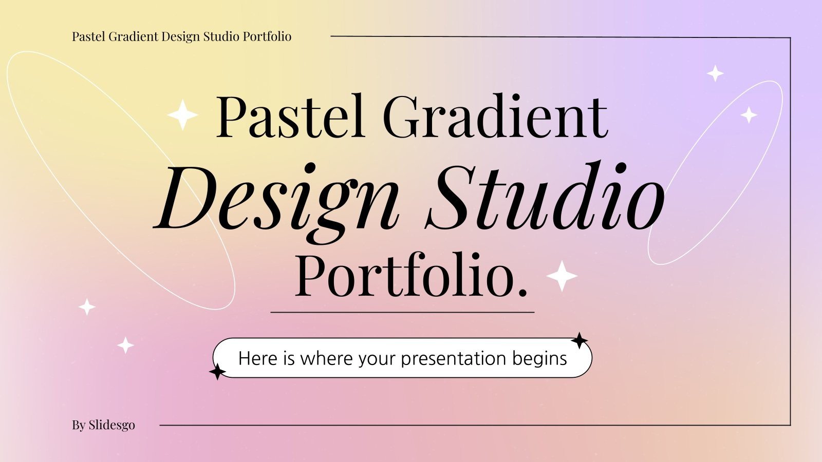 Pastel Gradient Design Studio Portfolio Presentation