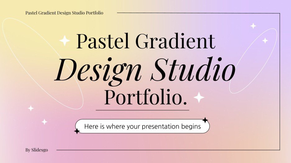 Pastel Gradient Design Studio Portfolio Presentation