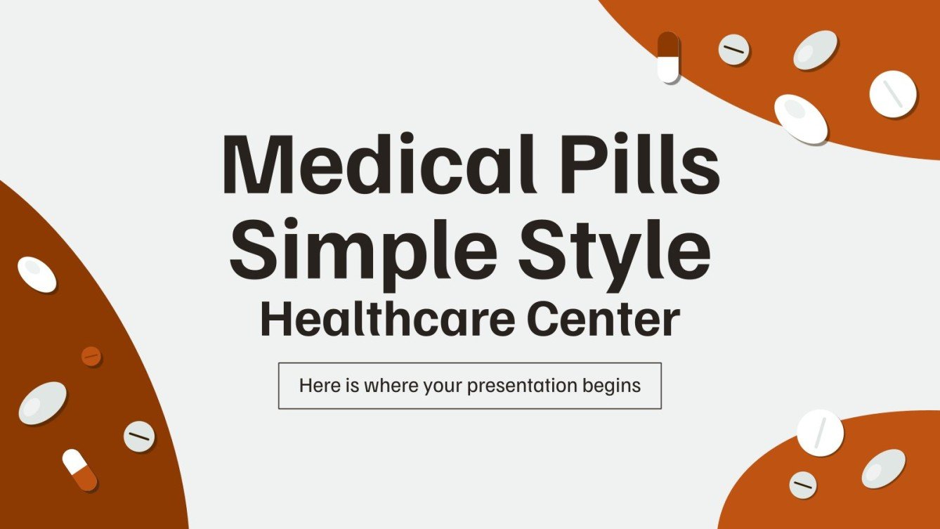 Medical Pills Simple Style Healthcare Center Presentation
