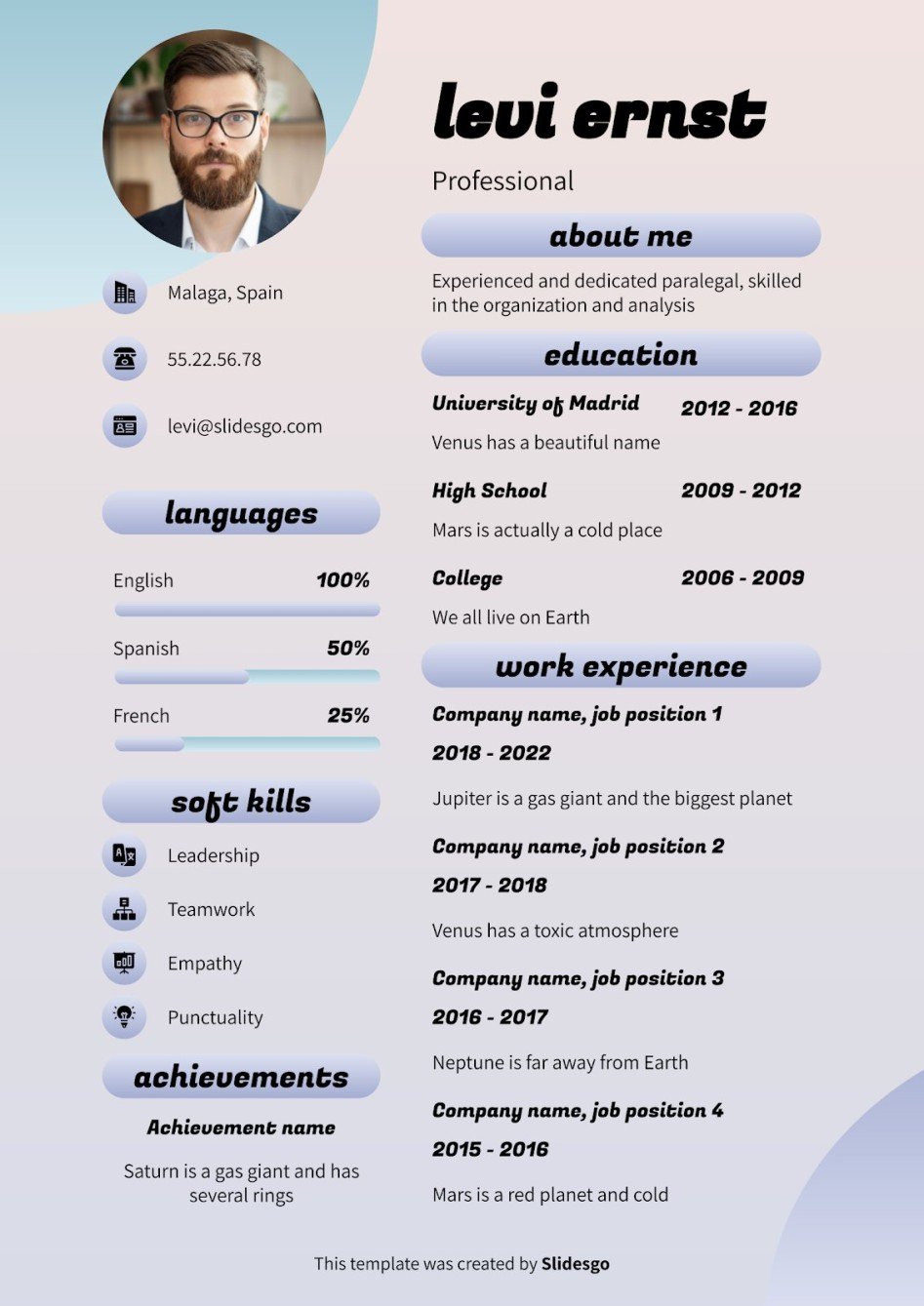 Simple & Formal CV Presentation