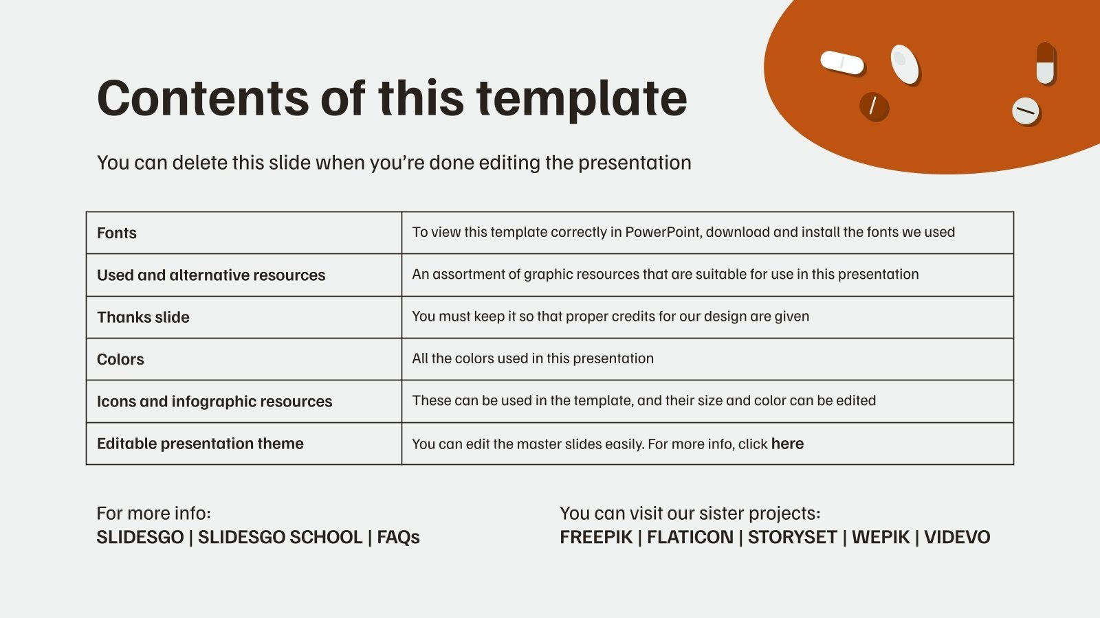 Medical Pills Simple Style Healthcare Center Presentation