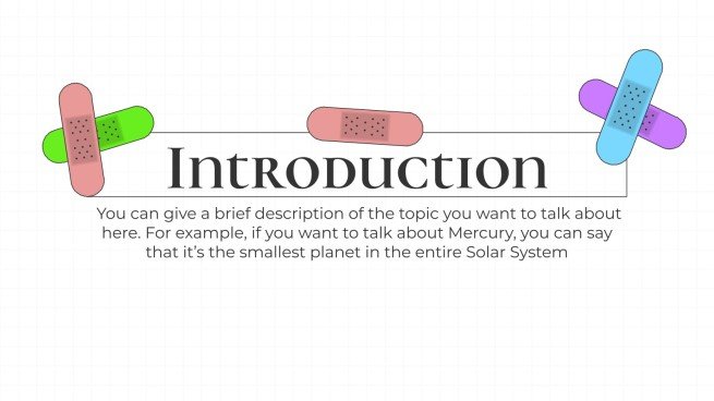 Colorful Band-Aid Style Healthcare Center Presentation