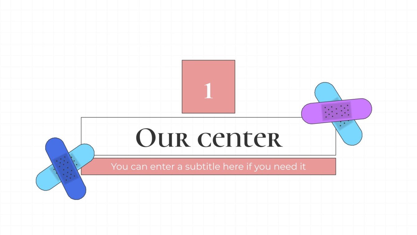Colorful Band-Aid Style Healthcare Center Presentation