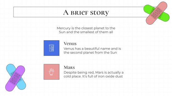 Colorful Band-Aid Style Healthcare Center Presentation