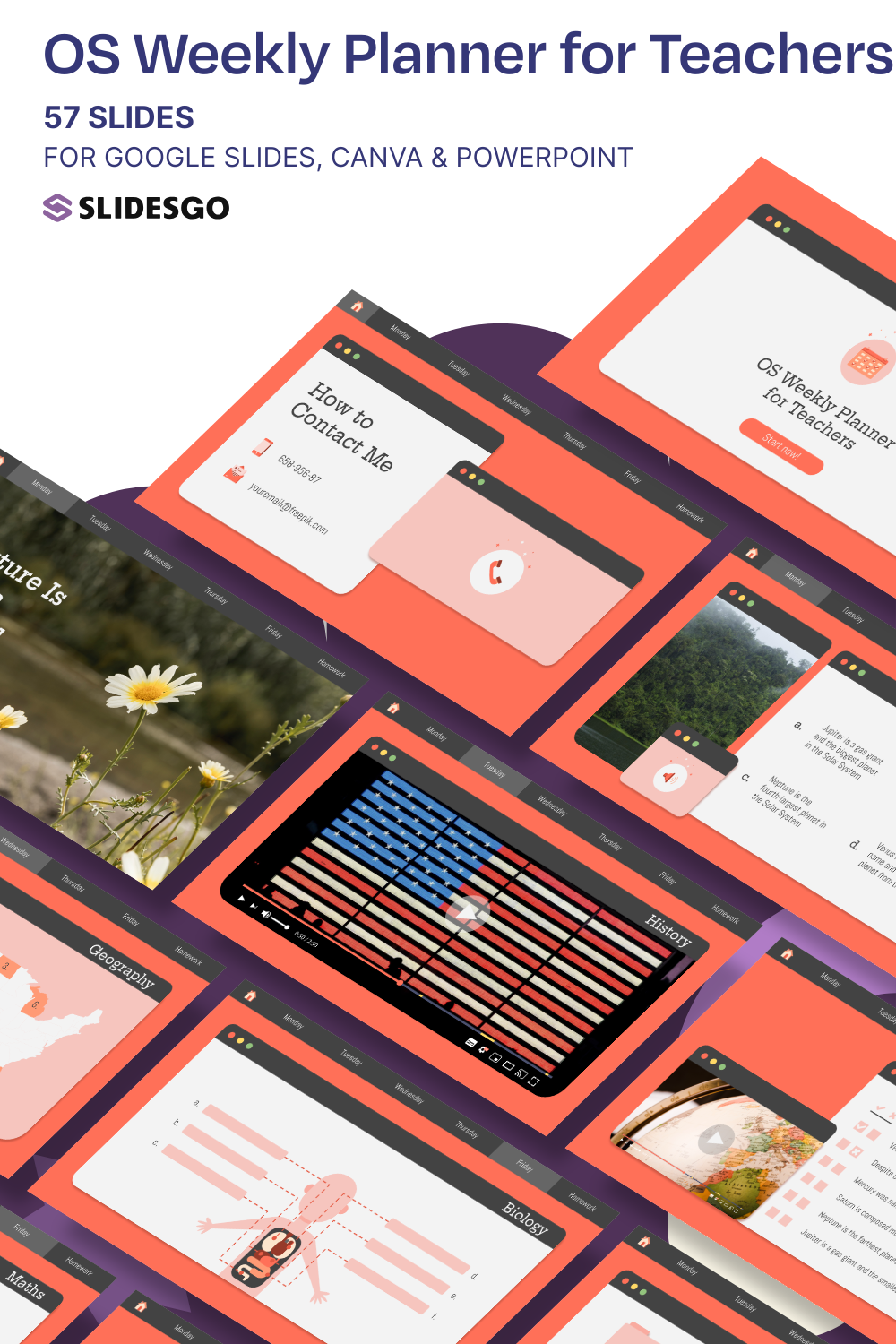 Page 2 | Weekly Planner Google Slides Theme and PPT Template