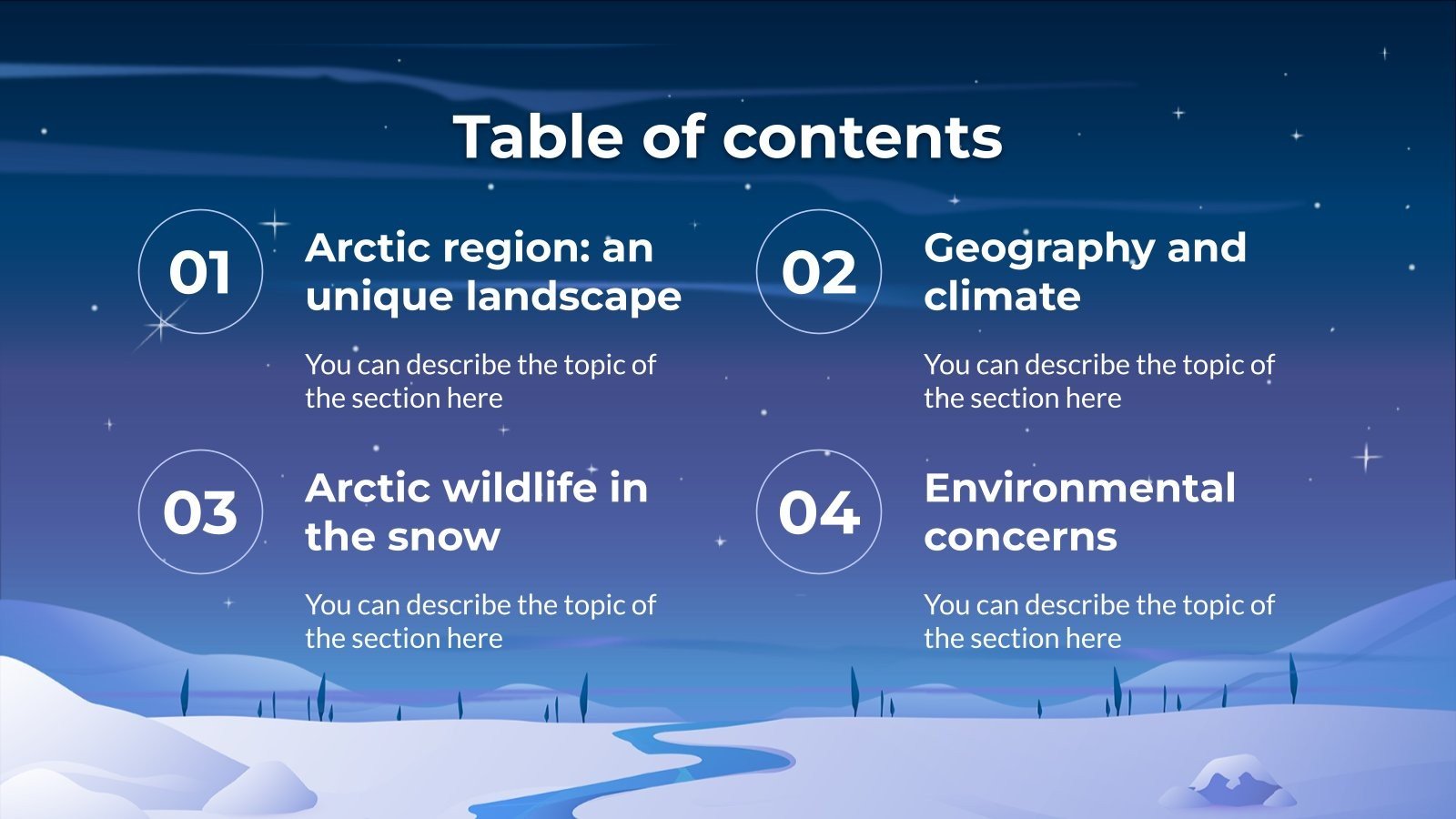 Arctic Snow Landscape Presentation