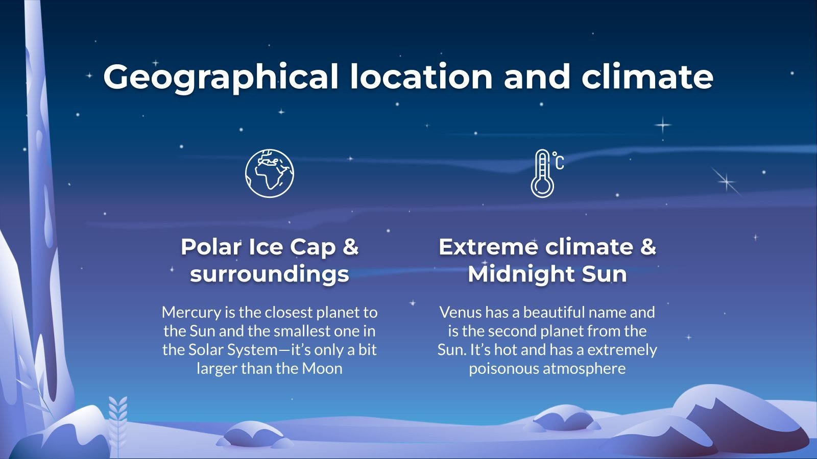 Arctic Snow Landscape Presentation