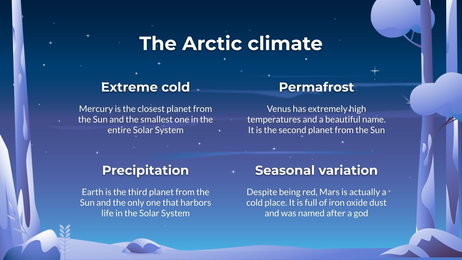 Arctic Snow Landscape Presentation