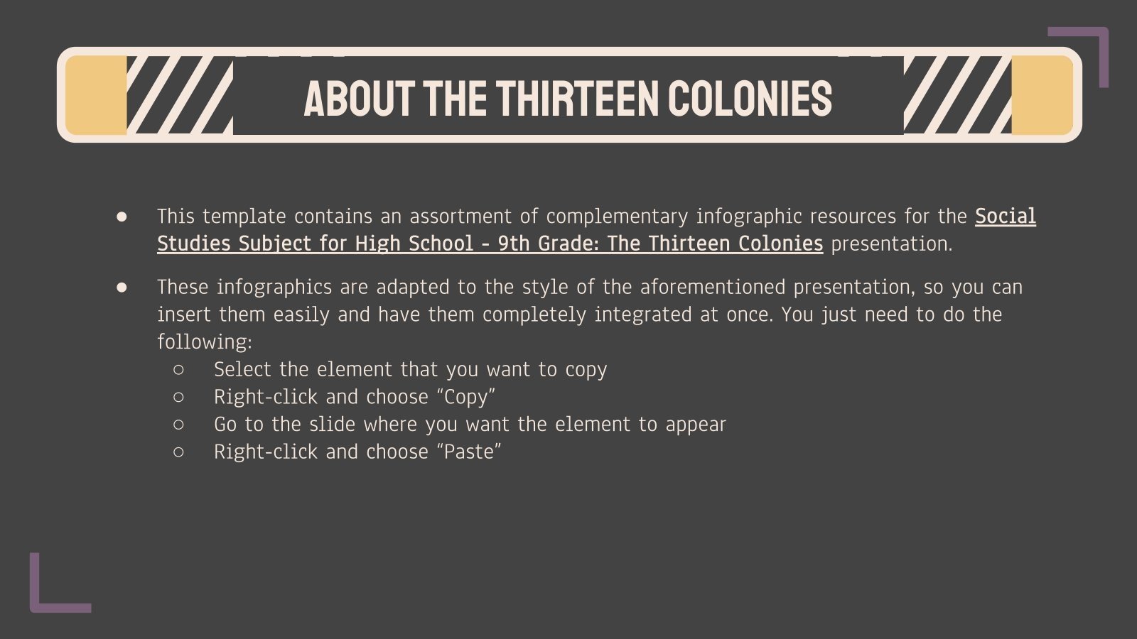 Social Studies Subject: The Thirteen Colonies Infographics