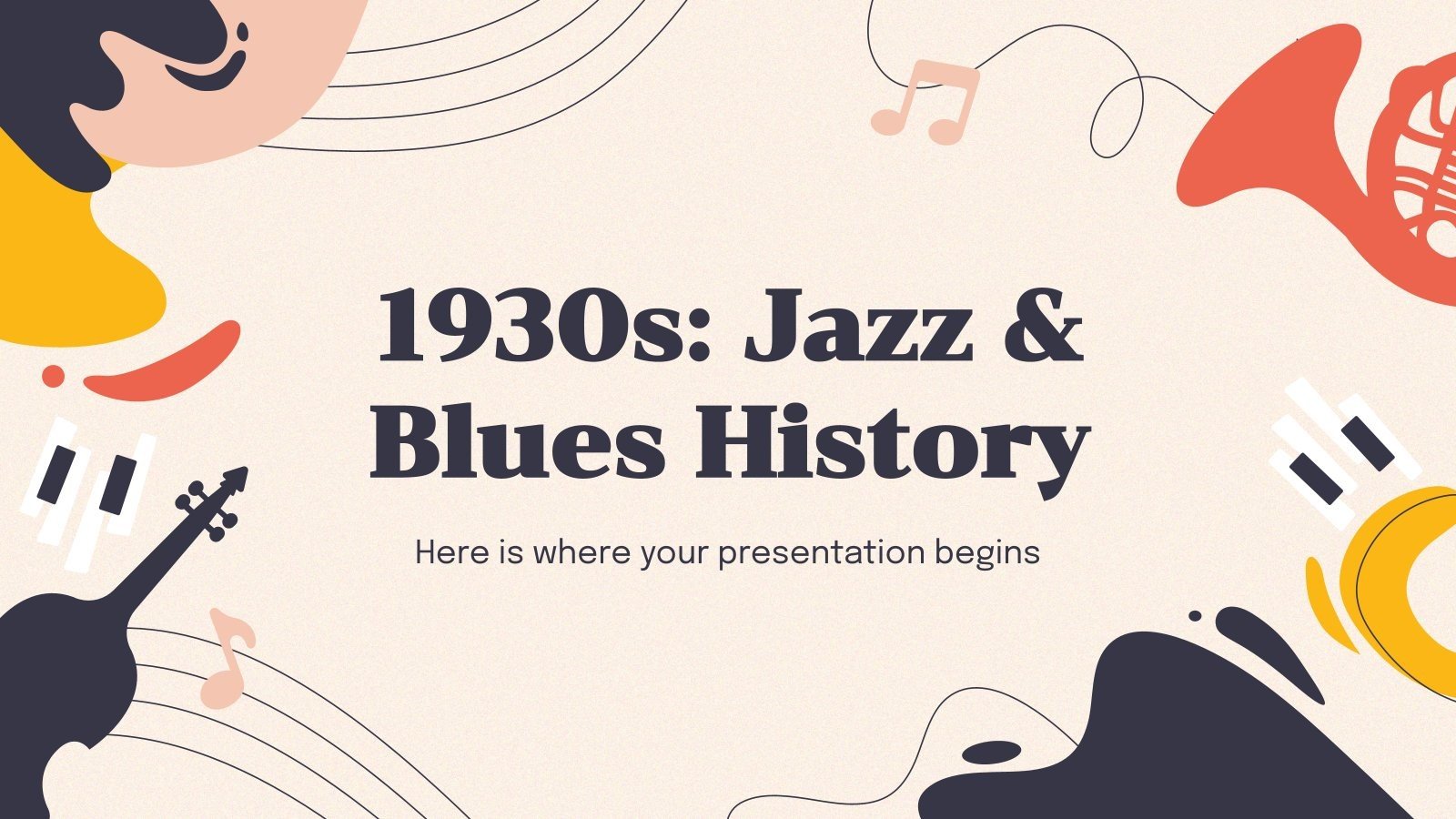 Free Jazz-related Google Slides and PowerPoint Templates