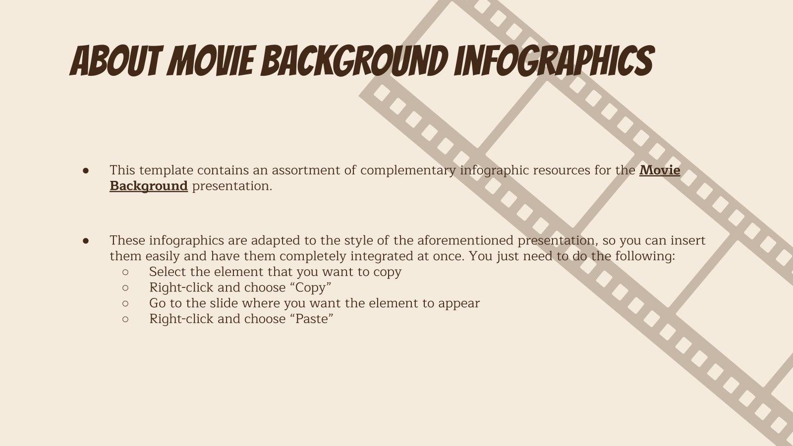 Movie Background Infographics Template