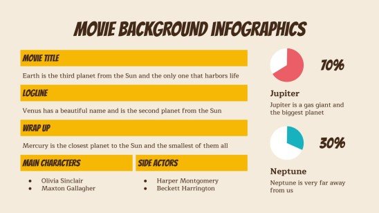 Movie Background Infographics Template