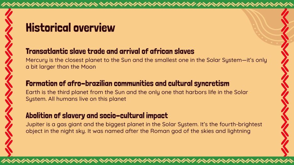 Afro Brazilian Culture Presentation